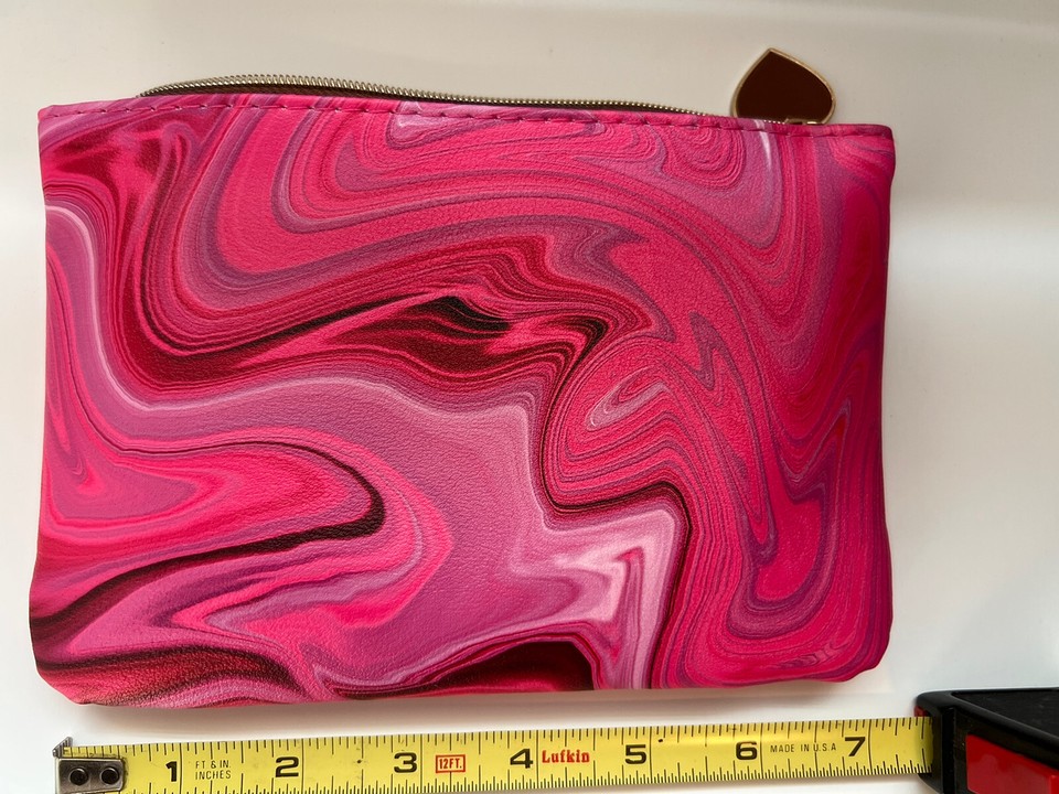 NEW! Ipsy Pink Red Swirl Make up Bag ~ Self Love Is The Best Love ~ Bag ...