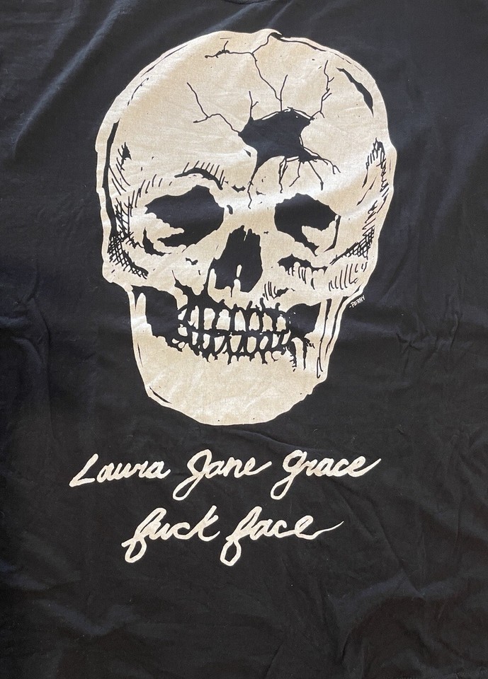 Laura Jane Grace “f*ck face” band T Shirt XL preowned Rock Tee | eBay UK