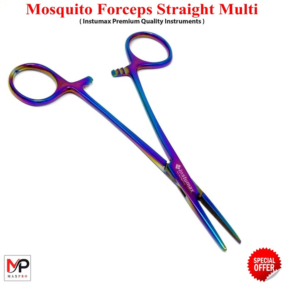 STRAIGHT STAINLESS STEEL SURGICAL MEDICAL MULTI MOSQUITO HEMOSTAT ...