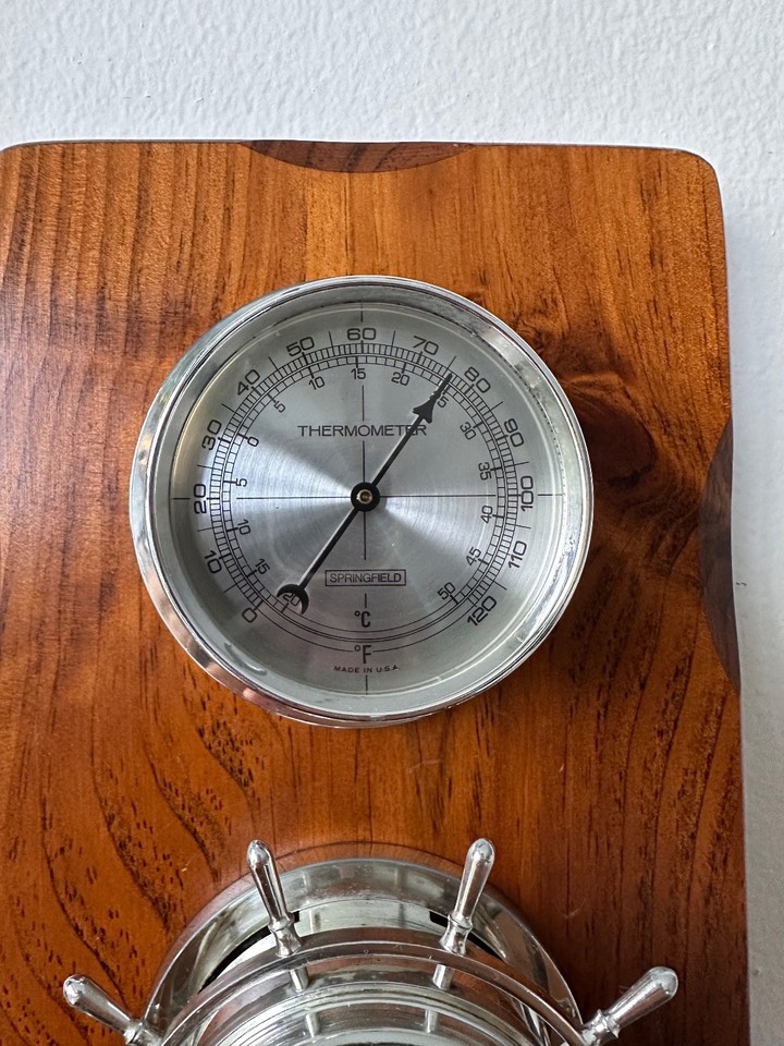 Vintage Springfield Weather Station Thermometer Hygrometer Barometer ...