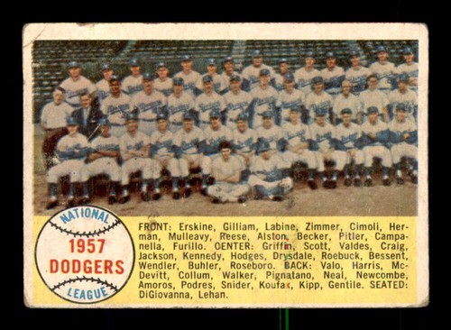 1958 Topps #71 Los Angeles Dodgers GOOD X2654777 | eBay