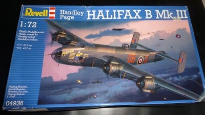 PLASTIC MODEL KIT REVELL HANDLEY PAGE HALIFAX RAF BOMBER 1/72 SCALE | eBay