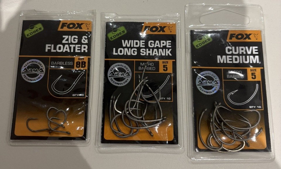 Carp Fishing Hooks Job Lot ESP Fox Carp Spirit Avid | eBay UK