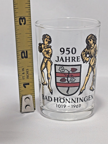 Vintage Rare German Shot Glass Bad Honningen 950 Jahre 1894-1969 | eBay