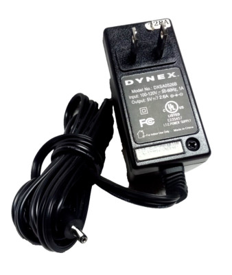 Dynex DXSA0526B AC/DC Power Supply Adapter Charger - 5 Volts 2.6 A UL ...