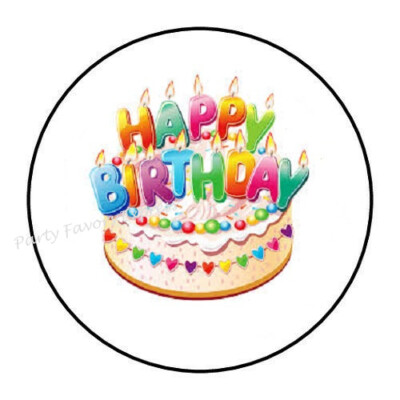 HAPPY BIRTHDAY ENVELOPE SEALS LABELS STICKERS PARTY FAVORS | eBay