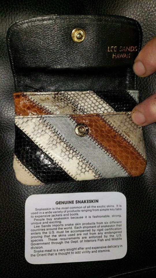 GENUINE SNAKE SKIN Coin Purse DIFFERENT SKINS by Lee Sands of Hawaii ...