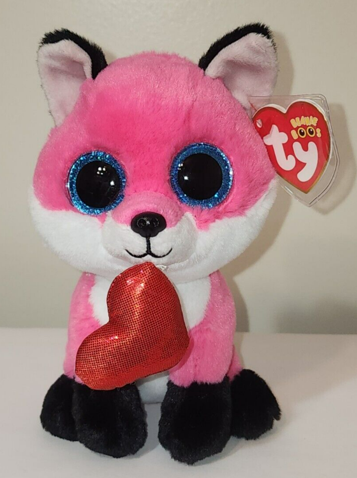 Ty Beanie Boos - PARFAIT the Valentines Day Fox 6" NEW MWMTs Stuffed ...