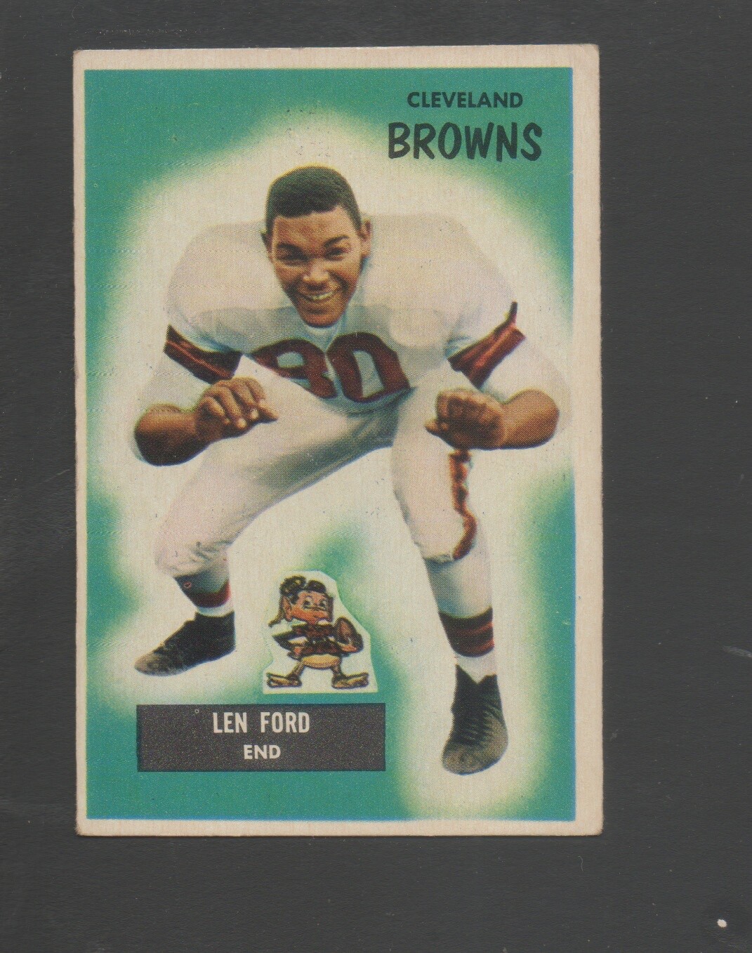 1955 Bowman Football Card #14 Len Ford-Cleveland Browns Ex Card | eBay