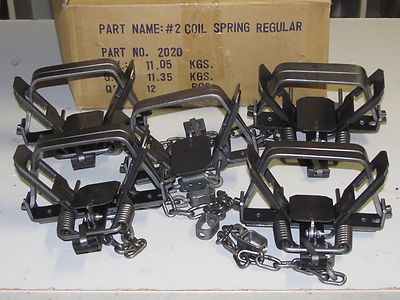 5 Bridger #2 coilspring 2Coil Spring Foothold Traps Coyote Fox Trapping ...