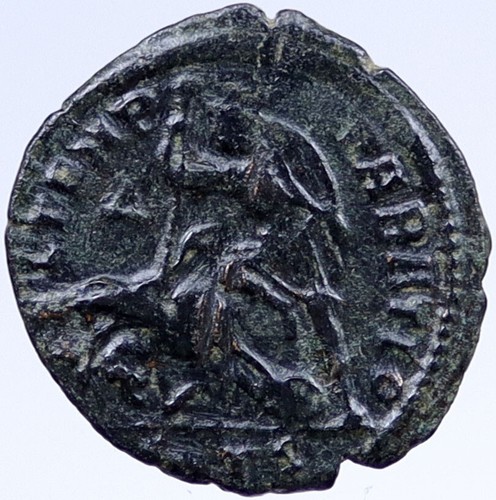 CONSTANTIUS II Authentic Ancient OLD Roman Coin GLADIATOR BATTLE SCENE ...