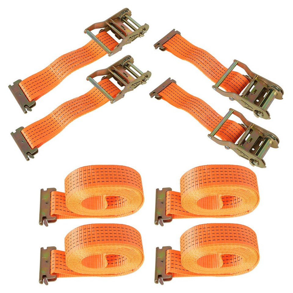 4 Pack 4400-lbs 2" x 20' E-Track Ratchet Tie Strap Enclosed Cargo Van ...