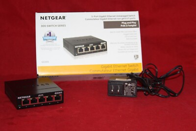 NETGEAR GS305-300PAS, 5-Port Gigabit Ethernet Unmanaged Switch ...