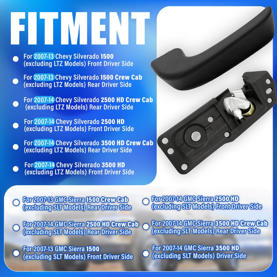 20833606 Left Driver Side Interior Door Handle Kit for 2007-2014 Chevy ...