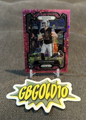 AUSTIN HOOPER 2023 PANINI PRIZM NO HUDDLE PINK DISCO RAIDERS /15 Q0398 ...