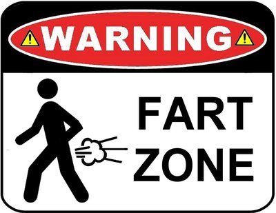 Warning - Fart Zone Laminated Funny Sign | eBay UK