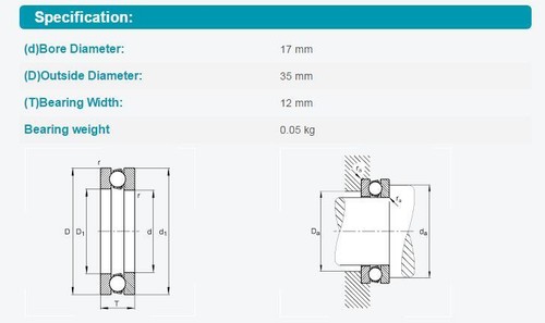 1PC FAG 51203 Thrust Ball Bearings 17x35x12mm. | eBay