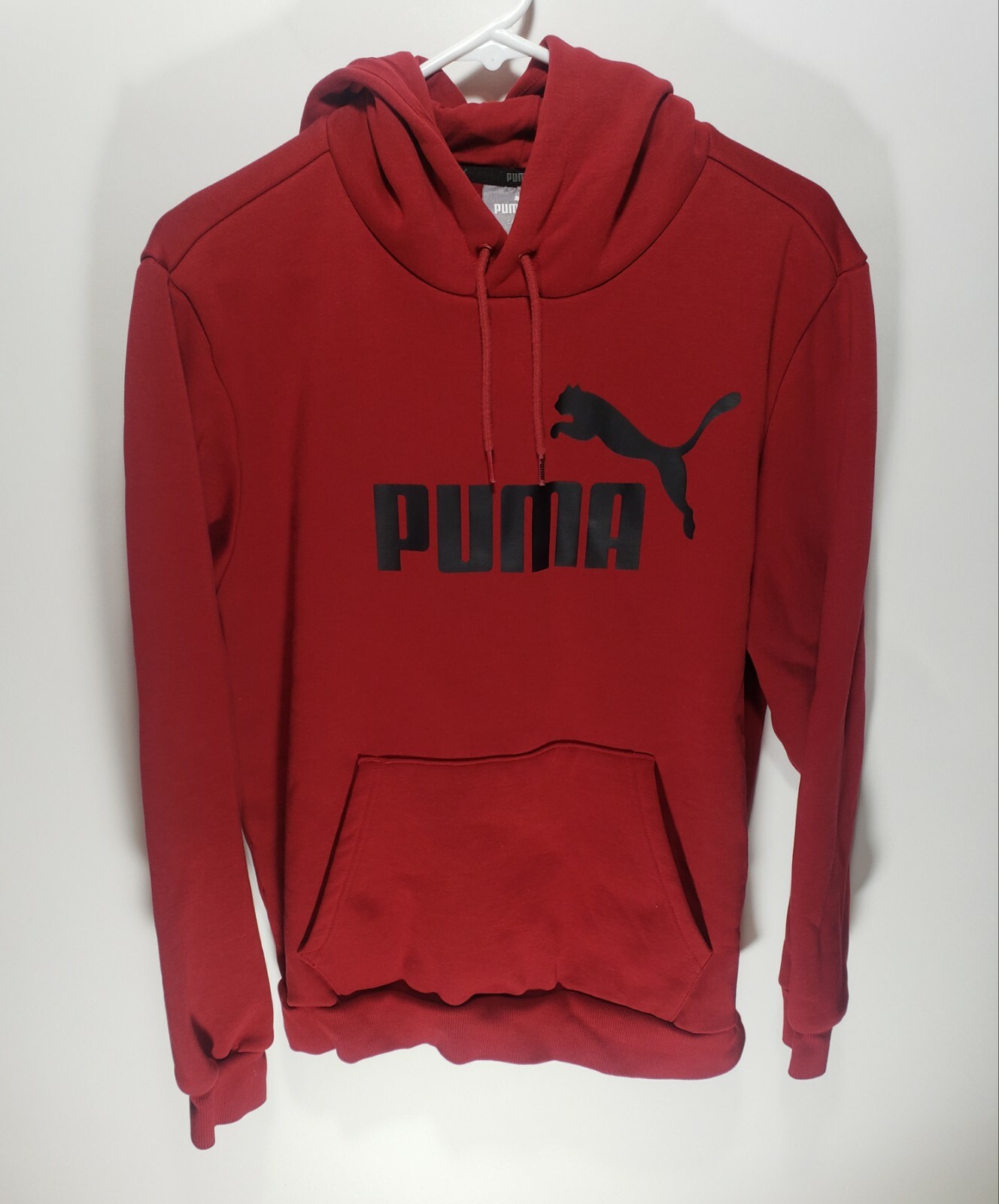 Mens Puma Long Sleeve Pullover Logo Red Hoodie Sweats… - Gem