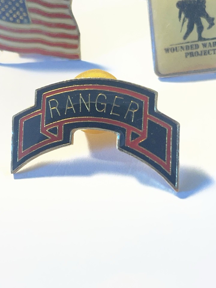 VTG American Flag Lapel Pin Lot (5) Ranger Wounded Warrior Pins | eBay