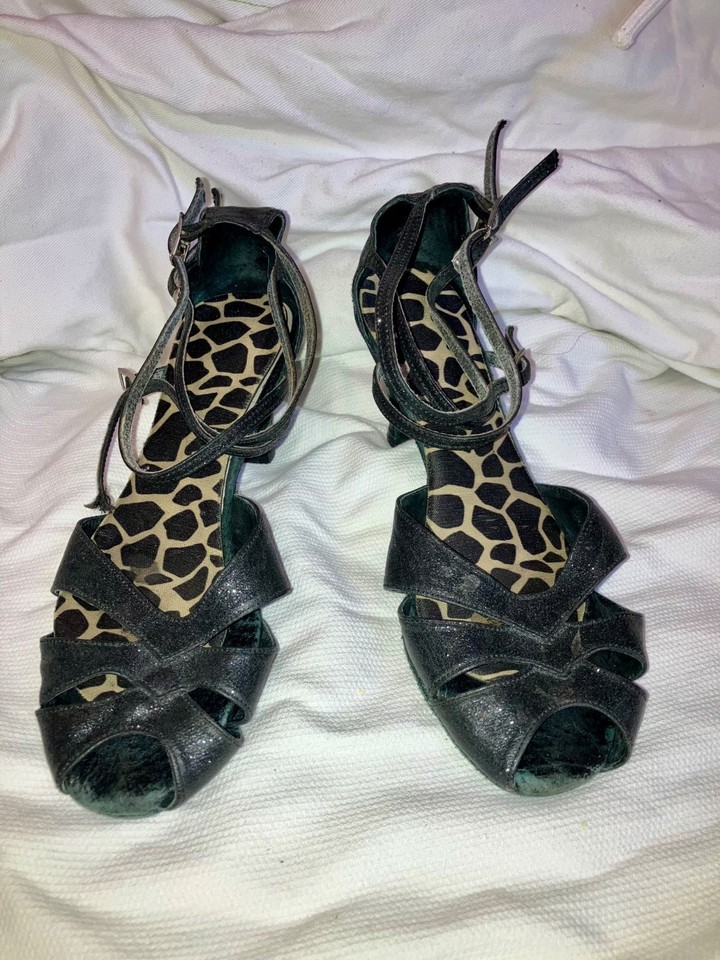 Elegance Dance Shoes – Black Leather, Size 7.5, 2.5” Heel, Suede Sole ...