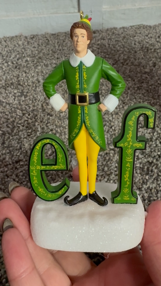 Hallmark Keepsake Buddy the Elf Ornament Will Ferrell 2017 Sound Magic ...