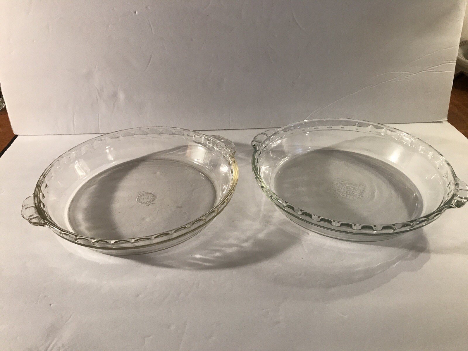 Lot of 2 Pyrex 229 Clear Scalloped Pie Pans | eBay