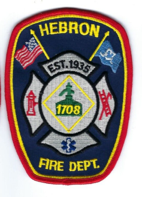 RARE Hebron (Tolland County) CT Connecticut Fire Dept. patch - NEW ...