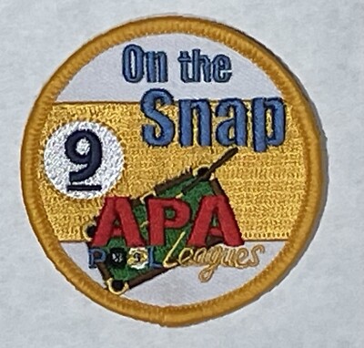 APA Pool League Patch - 9 ON THE SNAP - 9ball Billiards New | eBay