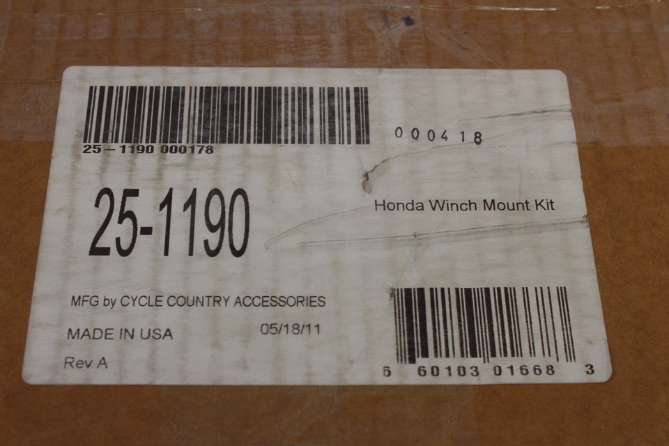 2003-05 HONDA RINCON Cycle Country Winch Mount 25-1190 | eBay