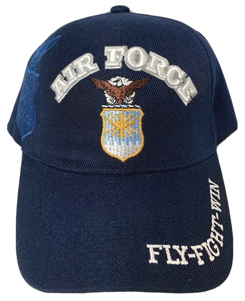DELUXE NEW U.S. AIR FORCE USAF INSIGNIA LOGO EMBLEM FLY FIGHT WIN CAP ...