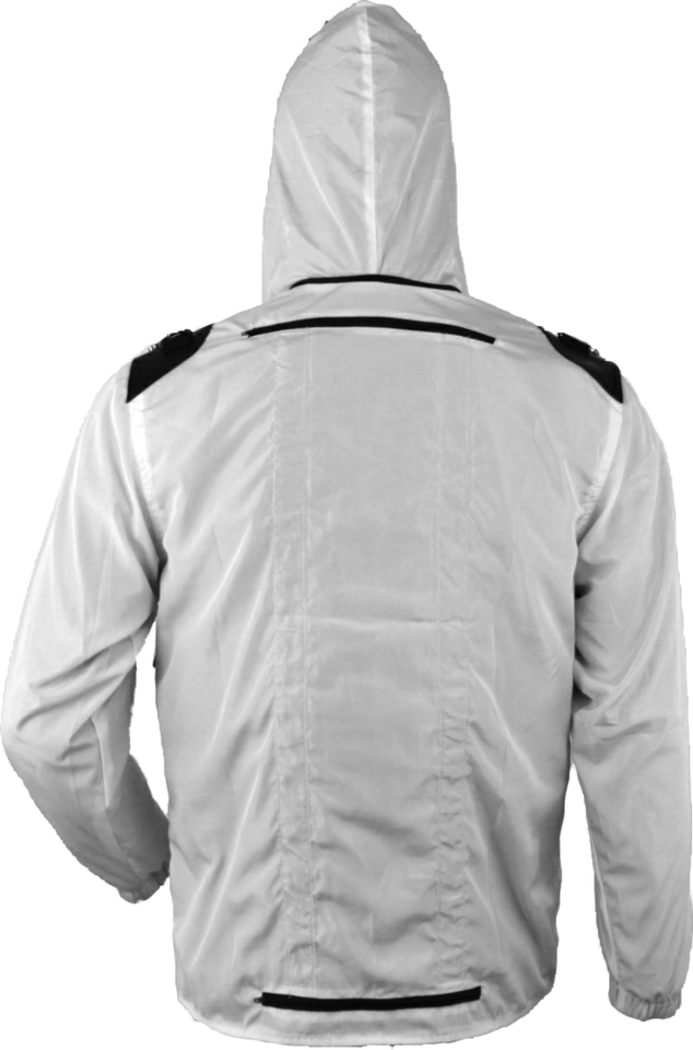 TS Impact White Convertible Travel Jacket with Hidden Pockets, Converts ...