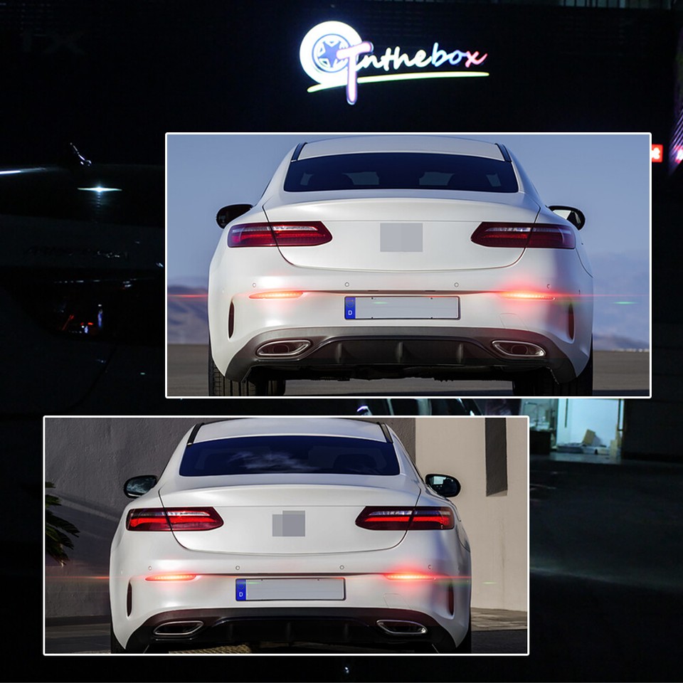 Rear Bumper Reflector LED Brake Tail Light For 16-23 Benz C300 E450 C63 ...