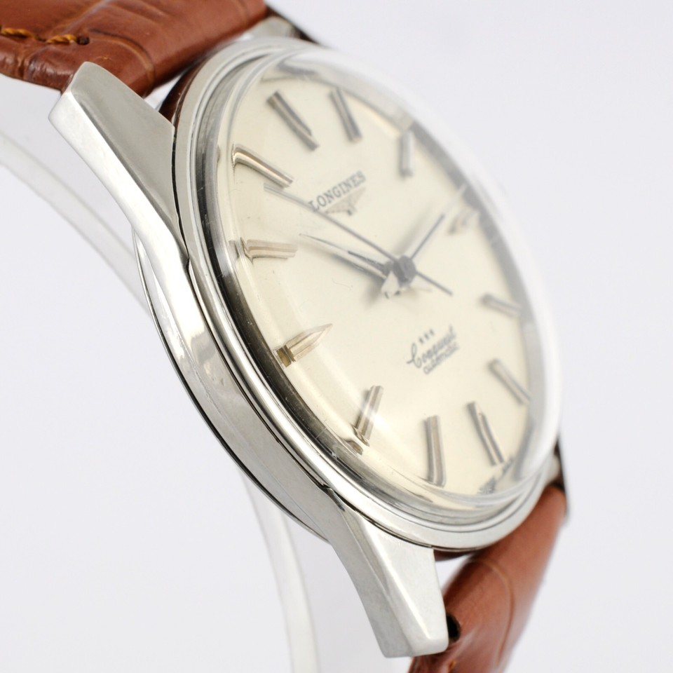 AUTHENTIC 1960 LONGINES CONQUEST SWISS AUTOMATIC STEEL GOLD FISH ...