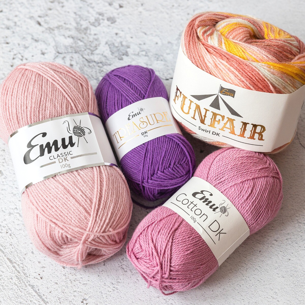 Emu Funfair Swirl 450 Metre Yarn Premium Acrylic Knitting Crochets ...