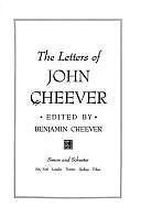 The Letters of John Cheever by Benjamin Cheever (1988) As new First Ed ...