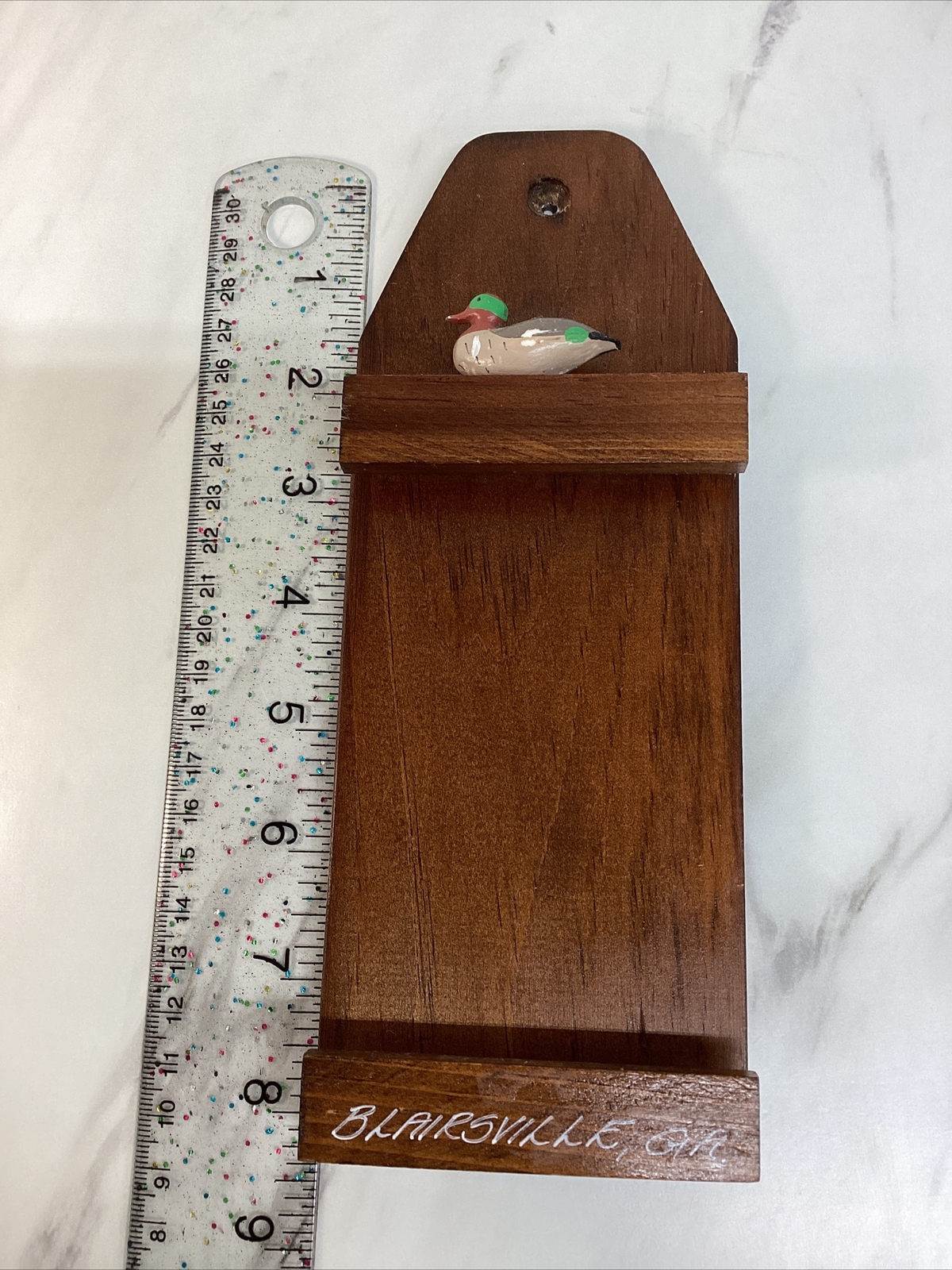 Vintage Wooden Wall Hanging Notepad Holder Blairsville Georgia ...