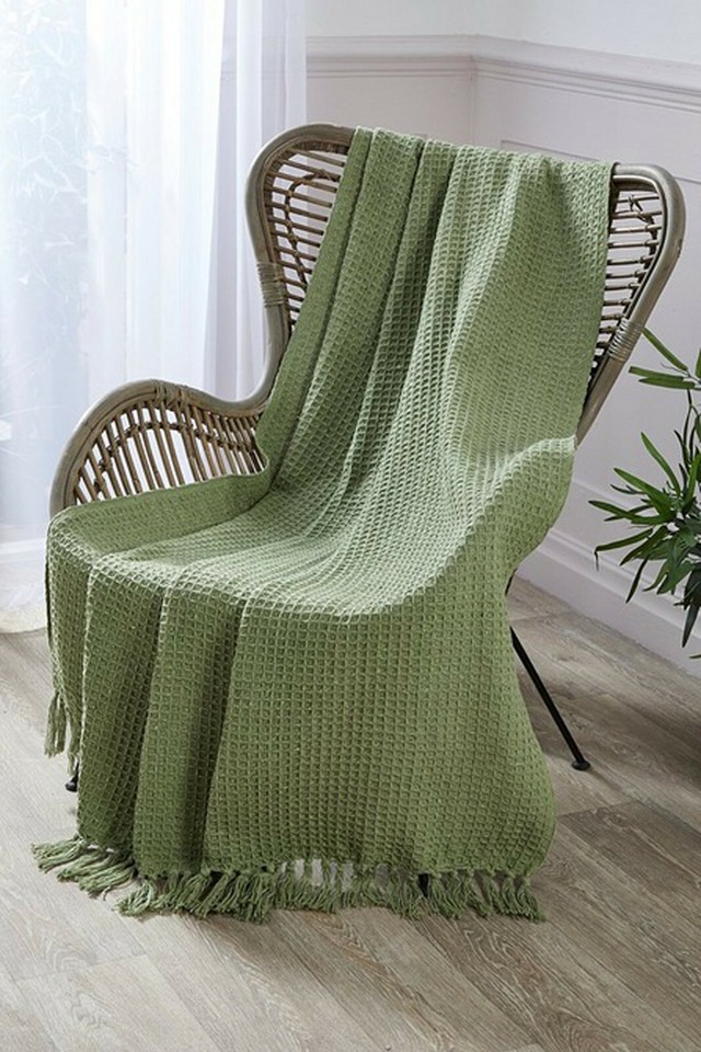 LARGE 100% Cotton Woven Sofa / Bed Throw 6 Sizes + Giant Jumbo Size New ...