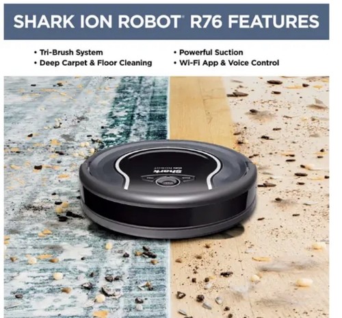Shark-ION RV761 BlackNavy Blue Robot Vacuum Cleaner. 787790849414| eBay