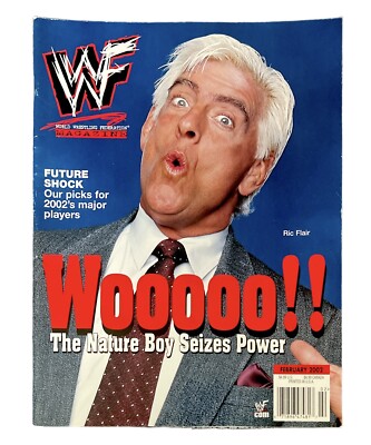 WWF WWE RIC FLAIR FEBRUARY 2002 WRESTLING MAGAZINE THE NATURE BOY VERY ...
