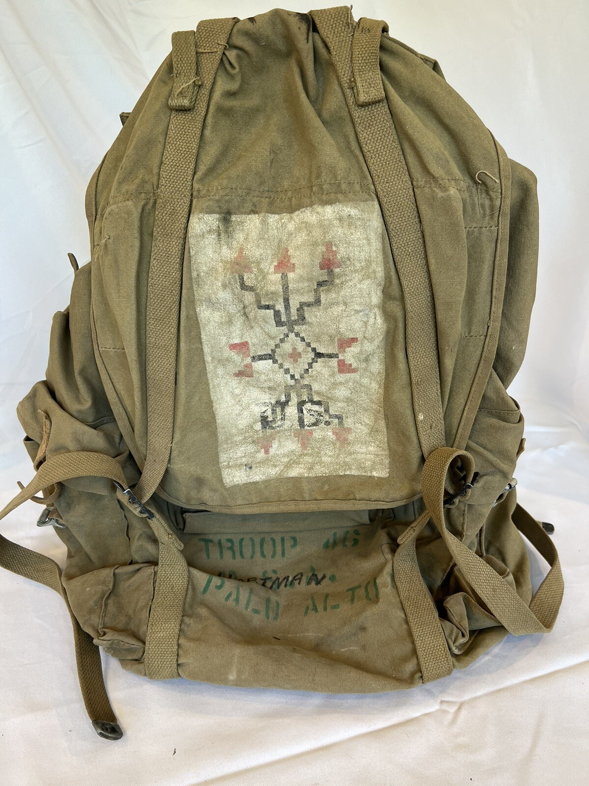 Vintage WWII US Army Mountain Rucksack W/Frame Boy Scouts Native ...