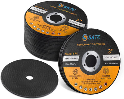 25PCS 3 inch Cut Off Wheels 3/8" Arbor Die Grinder Metal Cutting Disc ...