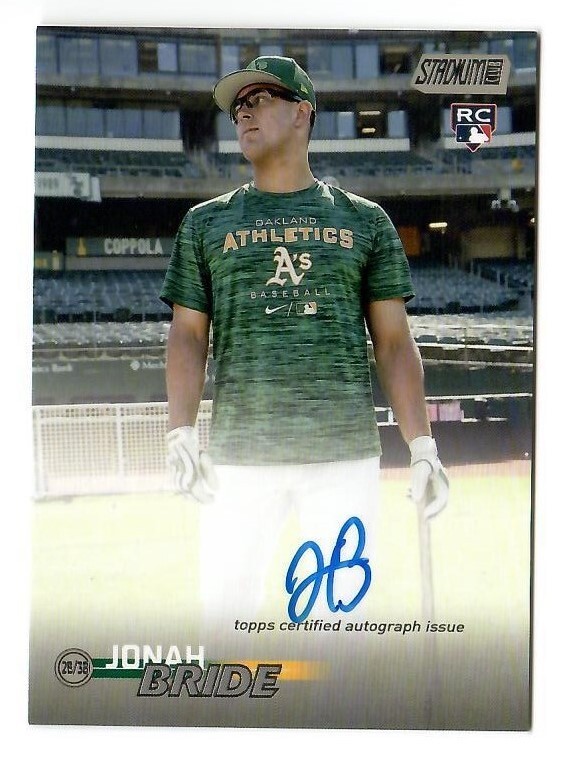 2023 Jonah Bride Stadium Club Rookie on card AUTO #SCBA-JBD | eBay