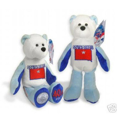 COIN BEAR #40 SOUTH DAKOTA State Plush Collectible 9" Bear Ltd ...
