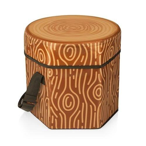 Picnic Time Oniva Bongo Tree Stump Insulated Cooler/Seat with Shoulder ...