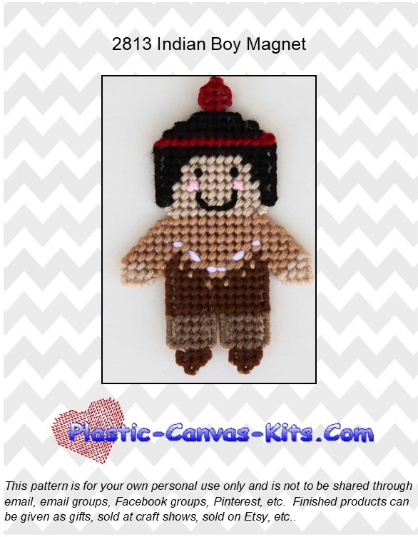 Indian Boy Magnet-Plastic Canvas Pattern or Kit | eBay