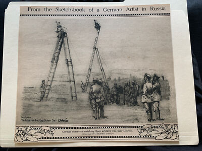 Ostrov Russia Germany Artillery 1916 World War 1 WW1 10X8 German Artist ...