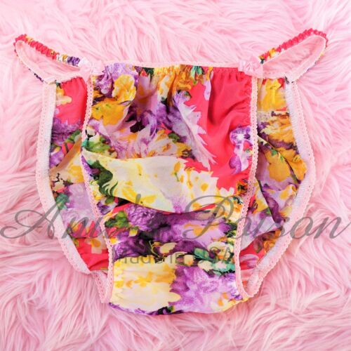 Sissy Chiffon Panties For Men Soft Pink Hawaiian Floral String Bikini