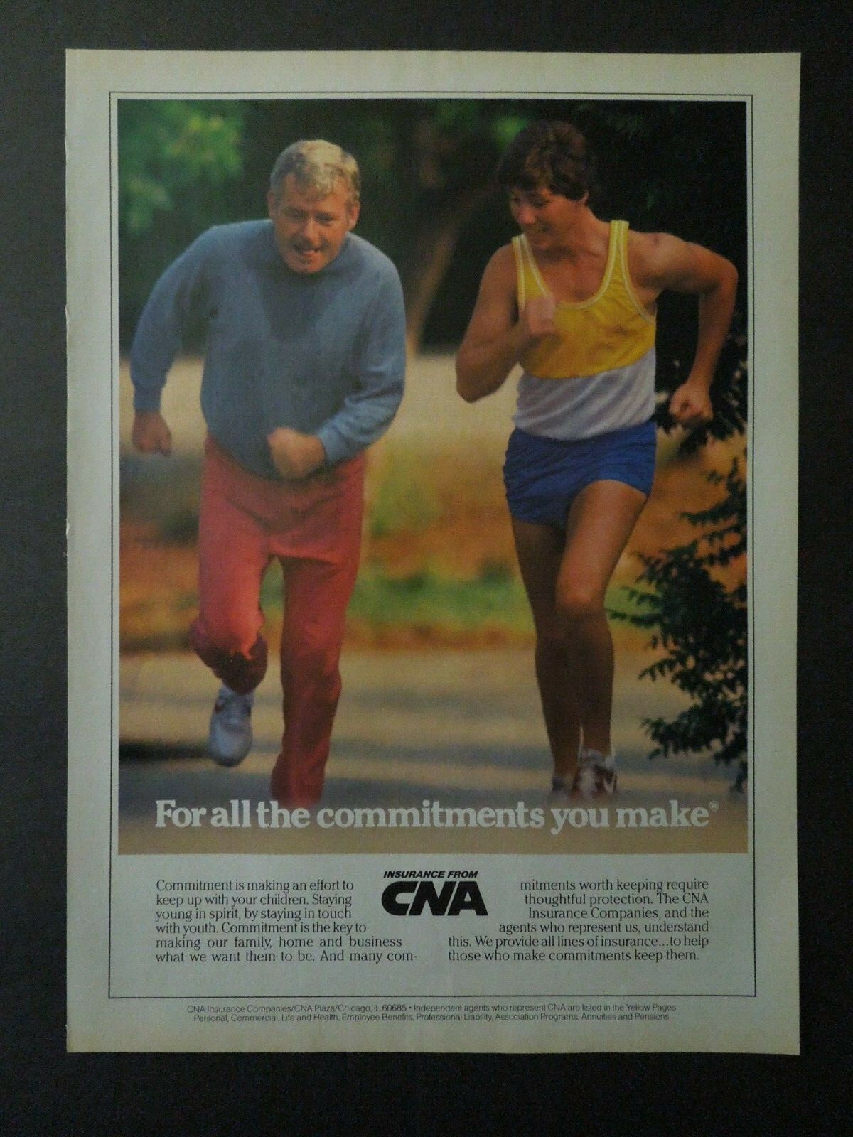 1984 CNA INSURANCE COMPANIES "For The Commitments You Make" Magazine Ad ...