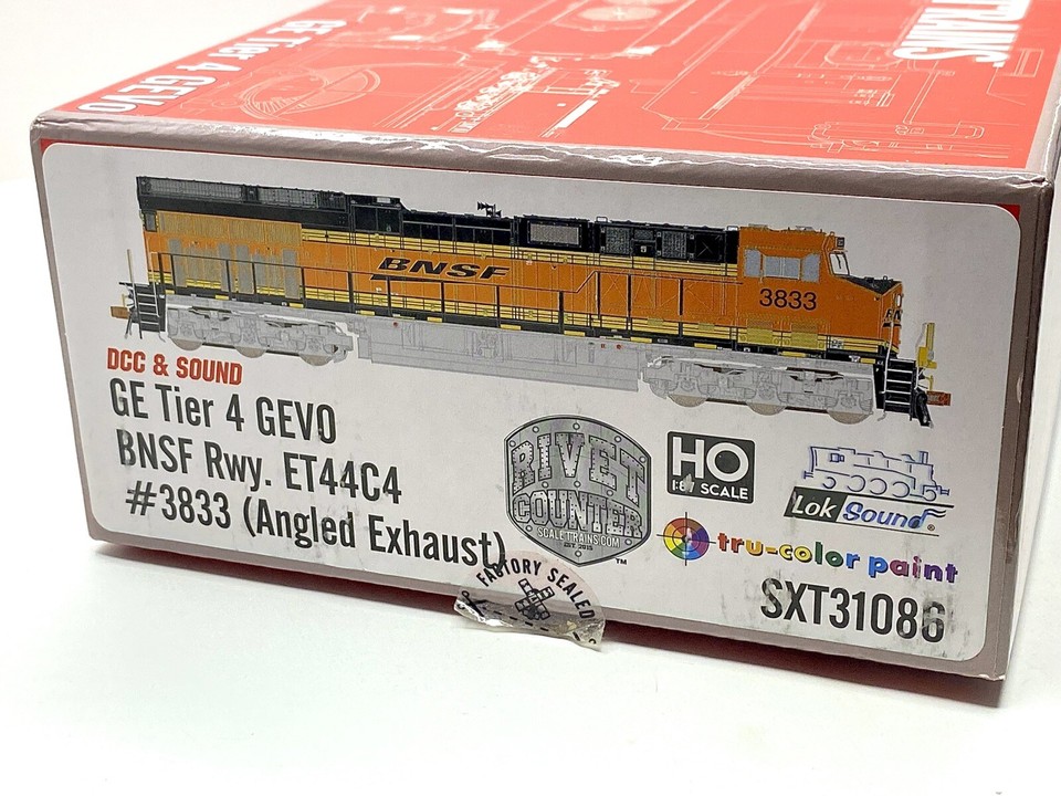 Custom ScaleTrains HO GE ET44AC GEVO BNSF #3833 DCC/SND LED SXT31086 | eBay