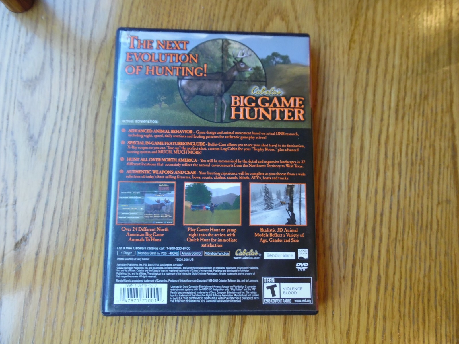 PS2 Cabela's Big Game Hunter PlayStation 2 Greatest Hits Hunting Game ...